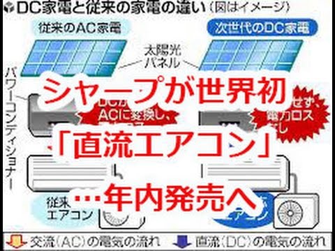 シャープが世界初「直流エアコン」…年内発売へ