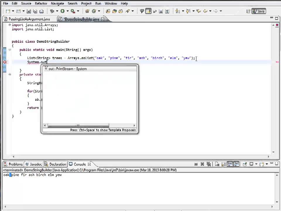 Java Basics - StringBuilder