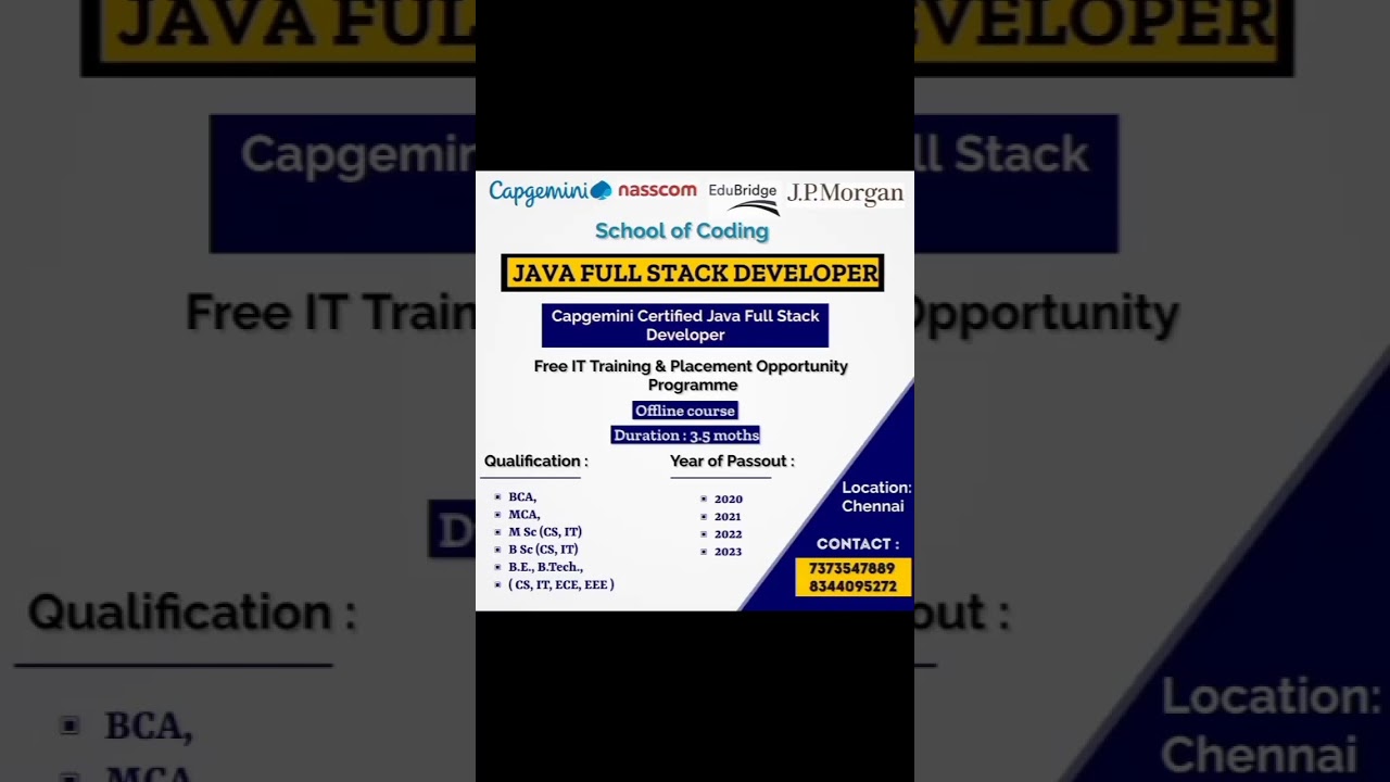 Free IT Java Course in Chennai Location.    #chennai #chennaimemes #Chennaivlogs