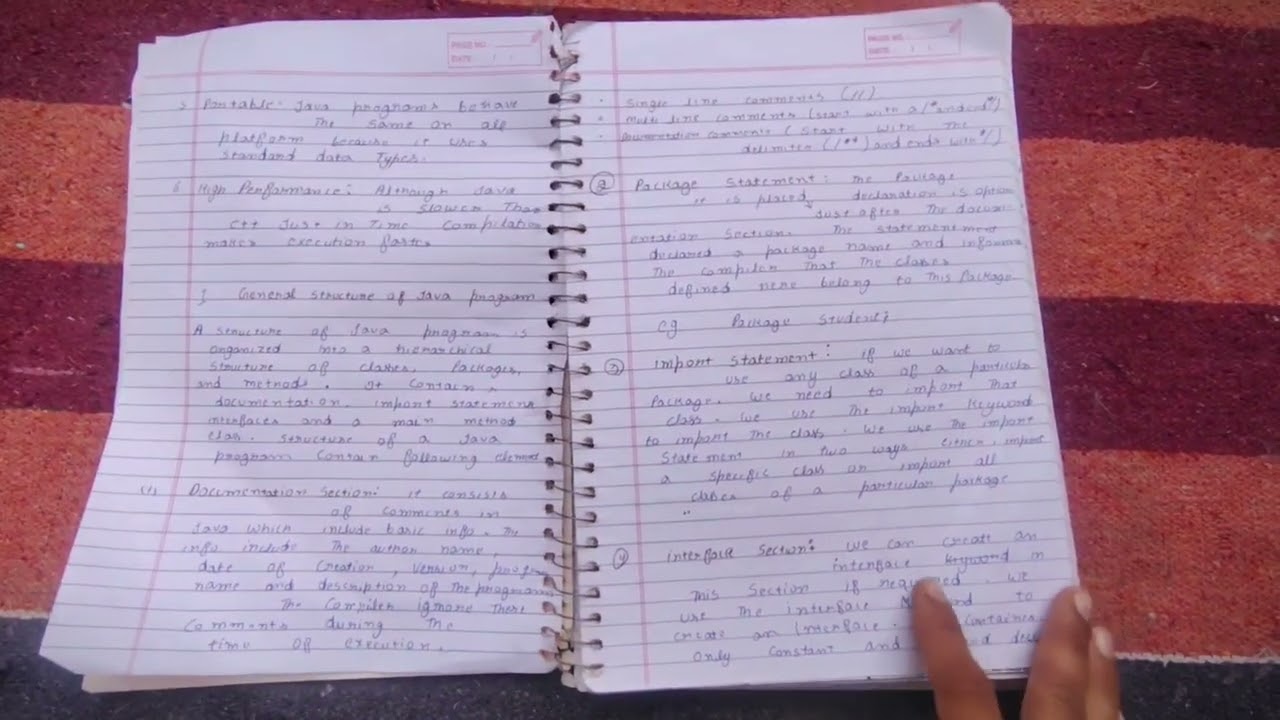 Javascript Programing Language Handwritten Notes 