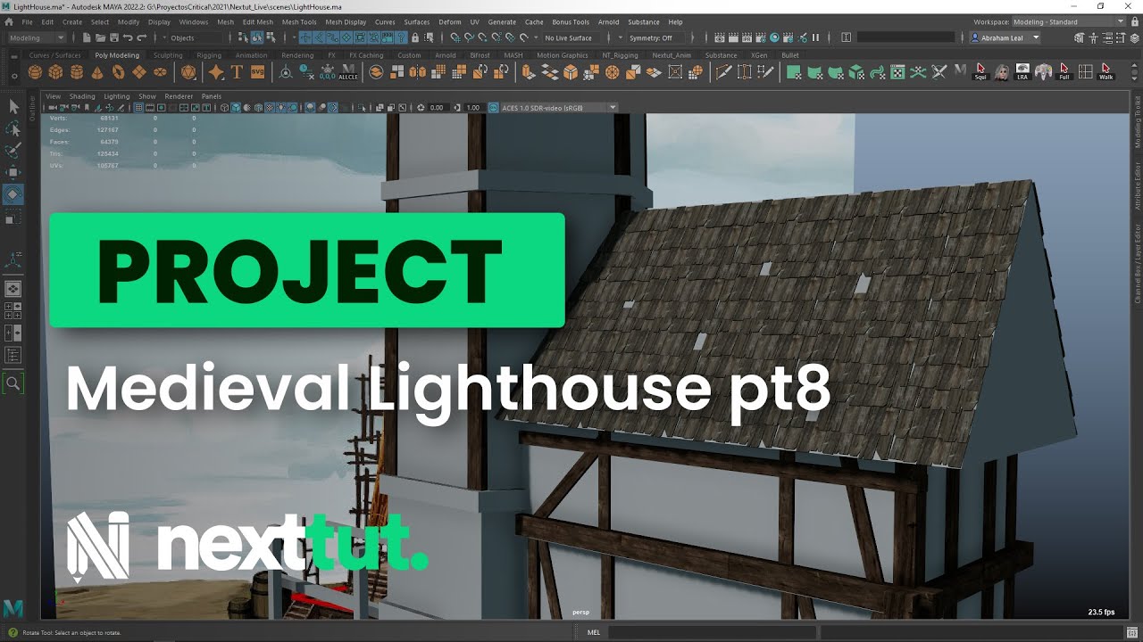 Maya Modelling Tutorial | Medieval Lighthouse Part 08