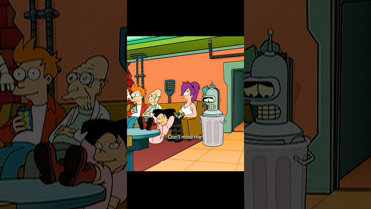 Bender has become a trash can again#cartoon #futurama #shorts #shortvideo #fyp #fouryou