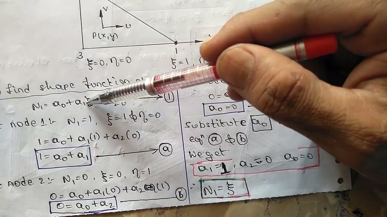 Linear triangular element derivation