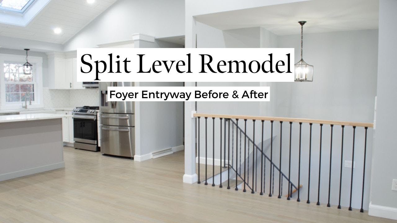 split level entryway before and after video and photos