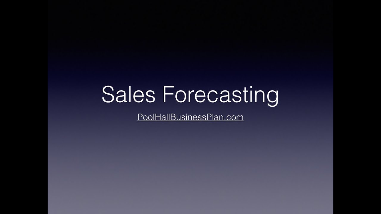 PHBP Sales Forecast Tutorial