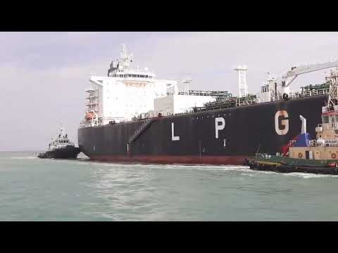 Gas carrier with parcel size of 28,378 Tonnes berthed at the Port