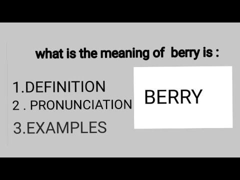 What is the meaning of berry || Definition of the berry || Berry meaning in English