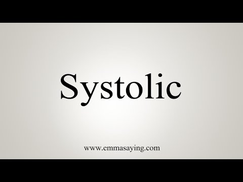 How To Say Systolic