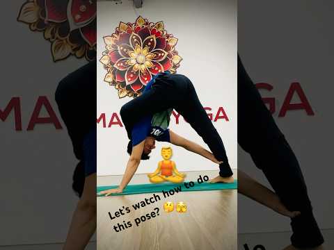 Revolved Downward-Facing Dog Pose. Hip opening,#yoga #reels #motivation #shorts #shortvideo #short