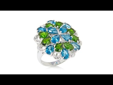 VWieck MultiGem Floral Ring