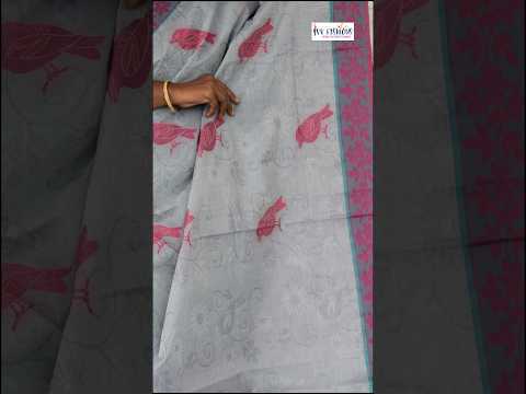 Pure cotton thread embose sparrow butta sareesll code: PCEBT10 llWww.vvfashionstn.comll9600018132