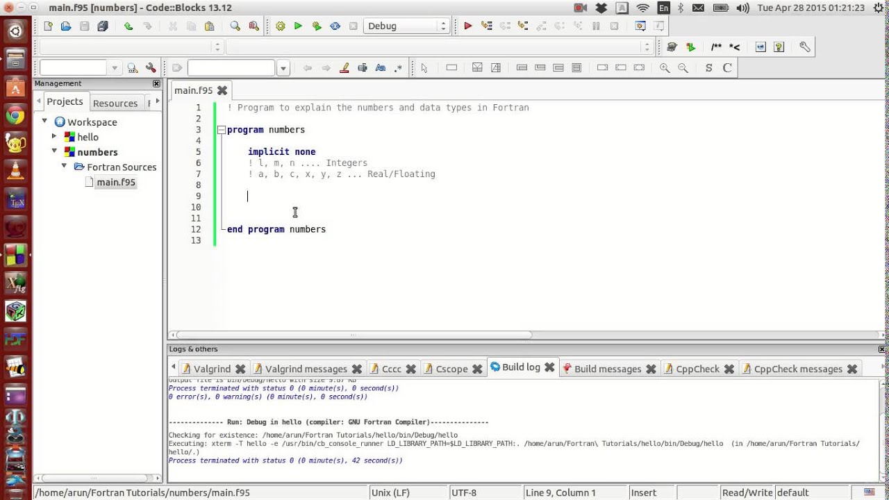 Fortran Programming Tutorials (Revised) : 003 : Implicit None + Simple Data types