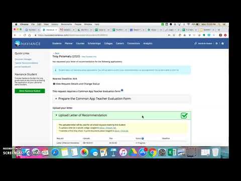 Naviance - Teacher Recommendation How-to