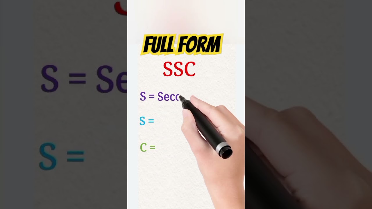 🔴SSC full form | full form of SSC | SSC ka full form | Full form | SSC ka full form kya hota hai