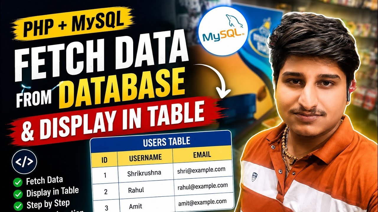 Fetch Data from MySQL Database using PHP 🔥 | Display Data in Table