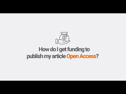 How do I get funding to publish my article open access?