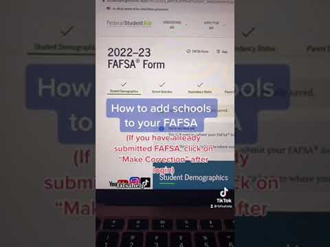 How to add schools to your FAFSA