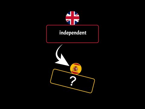 How do you say independent in Spanish? #spanish #shorts