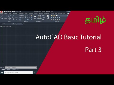 AutoCAD 2023 Basic Tutorial for Beginners Part-3 in Tamil