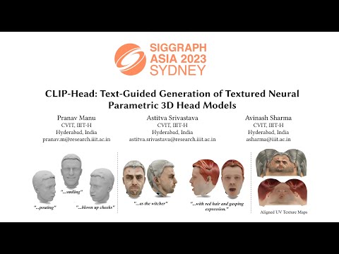 CLIP-Head | SIGGRAPH Asia 2023 Technical Communications