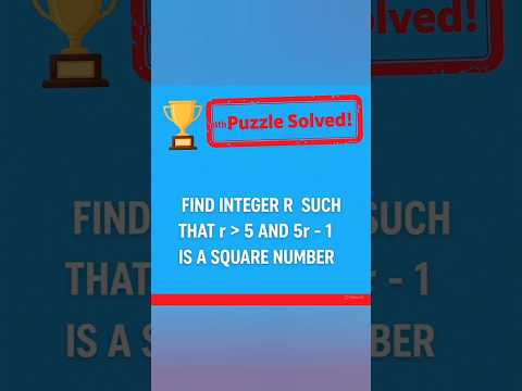 5r-1 is a square number when r is integer and greater than 5|igcse math riddle|square number|#shorts