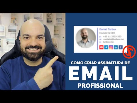 Como criar assinatura de e-mail PROFISSIONAL, RÁPIDO e GRÁTIS com Links Sociais 👉OUTLOOK E GMAIL