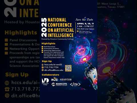HCC to host 2025 National Conference on Artificial Intelligence in April #artificialintelligence