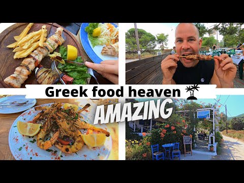 Eating greek food in SKIATHOS - our Greek food tour