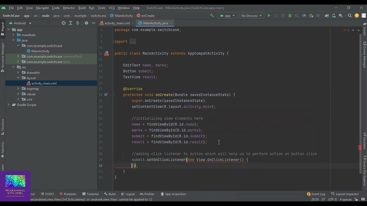 Switch Case | Android Studio | Java