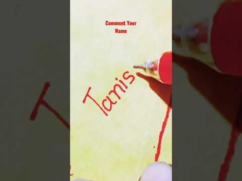 Tanishka, Name Handwriting with Red jel pen, By Digital Fonts Handwriting 2.0!!
