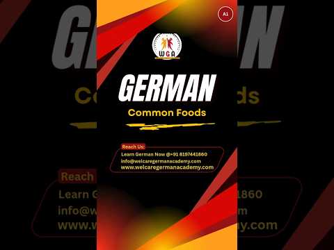 Germany German Language Common Foods Names Pronunciation Practice For A1 A2 B1 B2 C1 C2 Exam Levels