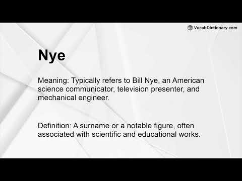 Nye Meaning