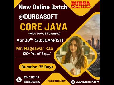 🚀 New Online Batch @ DURGASOFT!