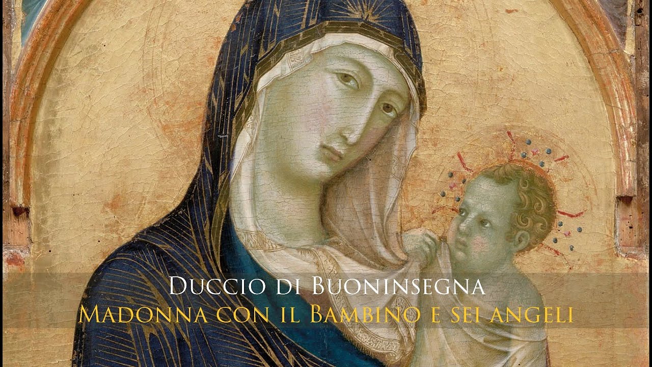 Duccio di Buoninsegna - Madonna con il Bambino e sei angeli