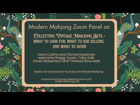 Modern Mahjong Zoom Panel on Collecting Vintage Mah Jongg Sets - What to Look For and Avoid