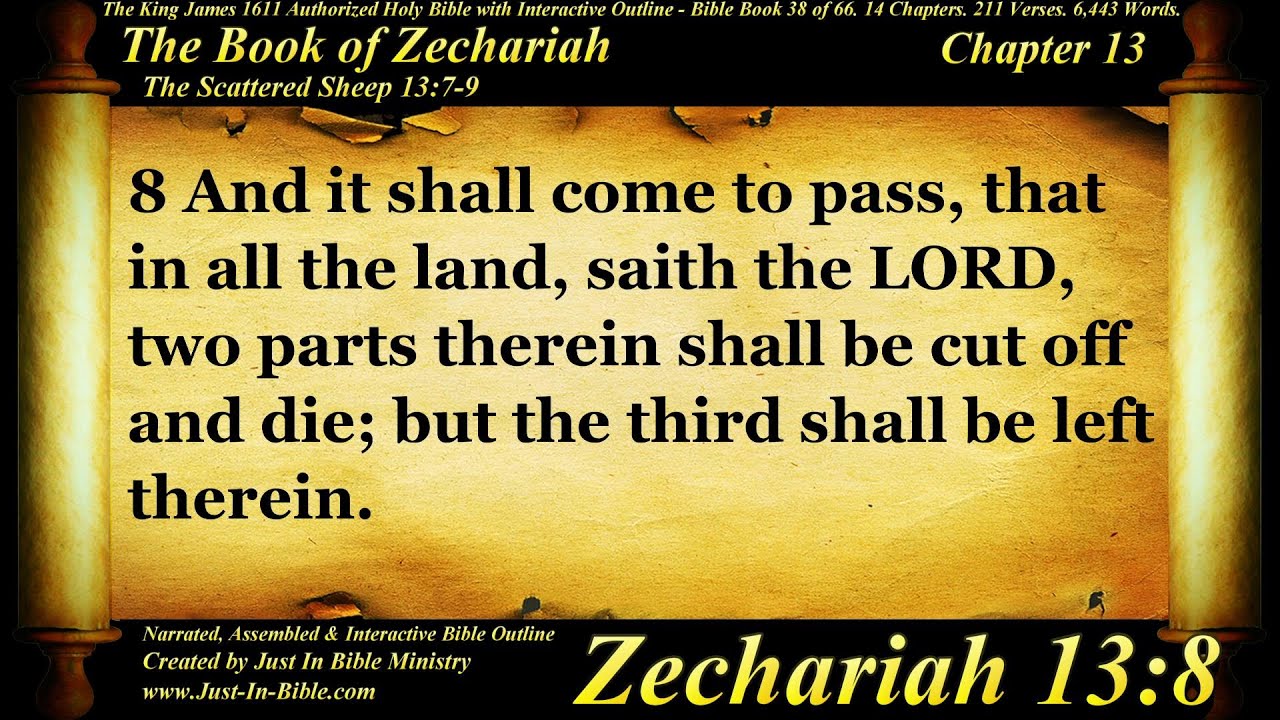 Zechariah Chapter 13 - Bible Book 38 - Holy Bible Audio Text - King James Read Along Bible