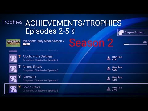 ACHIEVEMENTS/TROPHIES Episodes 2-5 (Minecraft: Story Mode - Season 2)