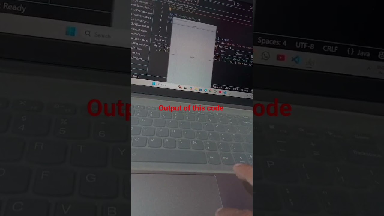 java swing border layout (code in description)  #coder #coding #javaprogramming #java #programming