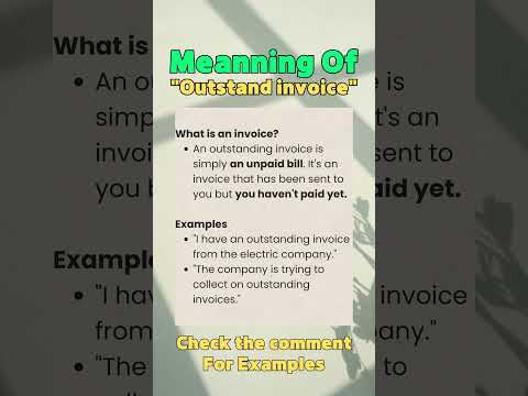Learn Business English Meaning Of "Outstanding invoice" #English #LearnEnglish