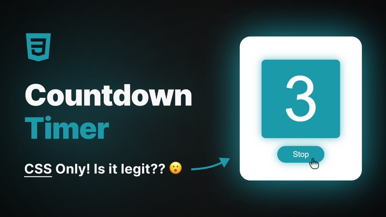 How To Create CSS Countdown Timer WITHOUT Javascript