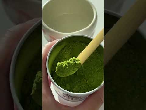 making a matcha latte at home ????