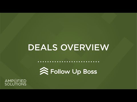 Follow Up Boss - Deals Overview