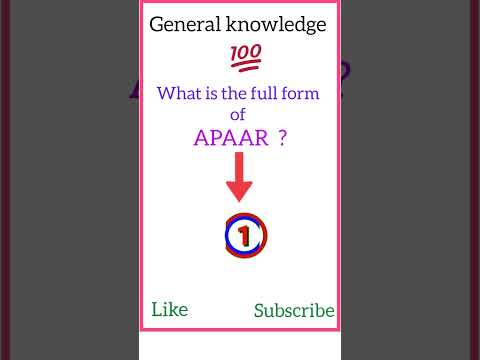 APAAR Card | Apaar id |what is apaar Card | what is apaar id |what is full form of apaar #gk #upsc
