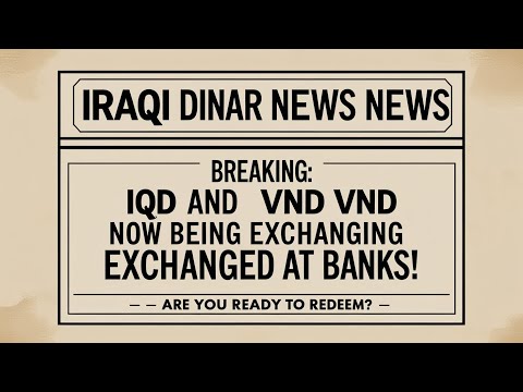 🚨 IQD & VND Live Exchange Starts NOW! 💸 Real Bank Redemption Confirmed – Must Watch Update