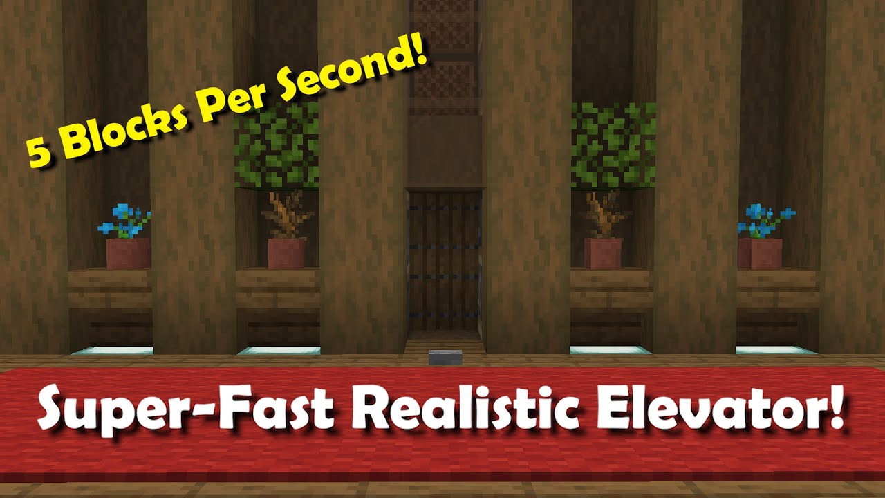 How to make a Realistic Minecraft piston elevator! | ilmango elevator design tutorial