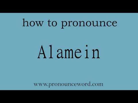 how to pronounce the english word Alamein.amazing resource.learn from me.