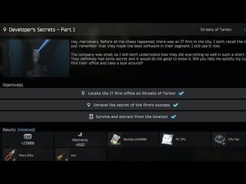 Escape From Tarkov - Developer's Secrets Pt 1 - Quick Task Guide