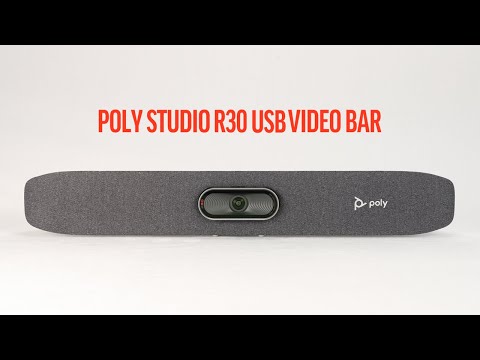 Poly Studio R30 USB Video Conferencing Soundbar (2200-69390-102/842D2AA ...