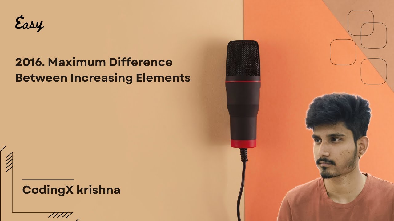 Maximum Difference Between Increasing Elements | Leetcode 2016 | Java Solution Explained