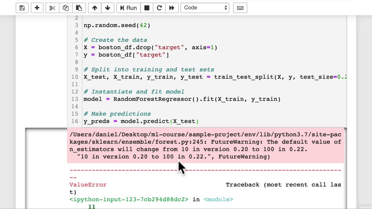 97 Making Predictions With Our Model Regression | Scikit-learn Creating Machine Learning Models